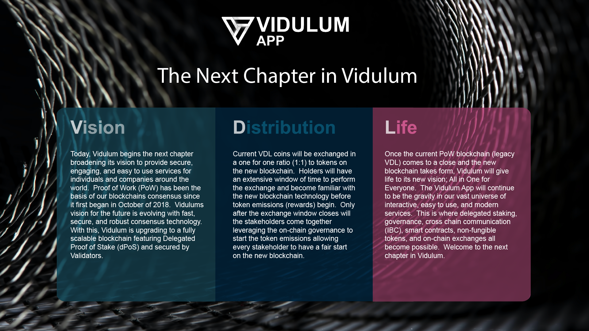 The Next Chapter in Vidulum FAQ